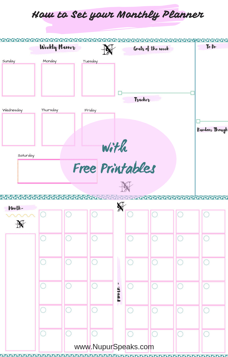 How to Set Up Your Monthly Planner with Free Printables